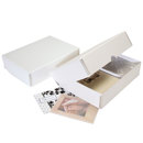 Lineco 11x14" Clamshell Folio Storage Box, 1.75" Deep, Archival, Ostrich White 7175114