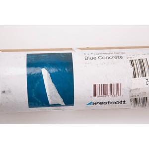 Used Westcott X-Drop Lightweight Canvas Backdrop, Blue Concrete, 5x7' 667C