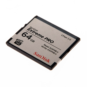 Used SanDisk Extreme PRO 64GB CFast 2.0 Memory Card, Up to 515MB/s Read, Up to 240MB/s Write ...