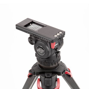 Used Sachtler Video 18 Fluid Head with flowtech 100 3-Section Carbon ...