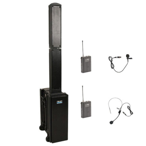 Anchor Audio Beacon Line Array Dual Basic Package, LM-60 Lapel Mic, HBM ...