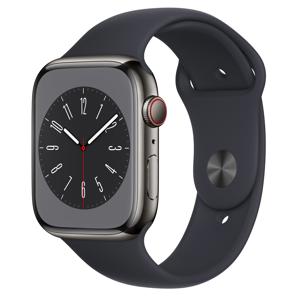 Apple Watch Series 8 GPS+Cell, 45mm Graphite SS Case w/Midnight Sport ...