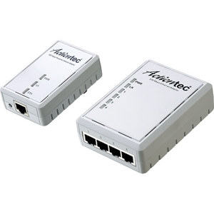 Actiontec Powerline Ethernet Adapter and 4-Port Hub Kit - Adorama