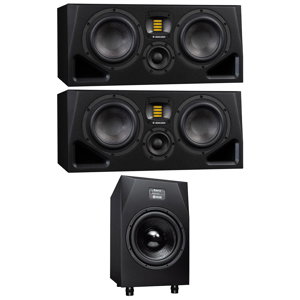 Adam Audio A77H 7" 340W Active Studio Monitor, Pair, w/Sub12 12" 300W ...