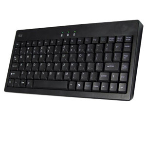 Adesso EasyTouch Mini USB Keyboard with PS/2 Adapter, Black - Adorama