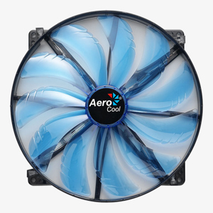 AeroCool Silent Master 20cm LED PC Case Fan, Blue - Adorama