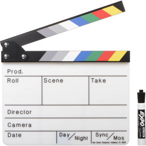 Alan Gordon Enterprises Color Combo Scene Clapper Slate with Pouch and ...