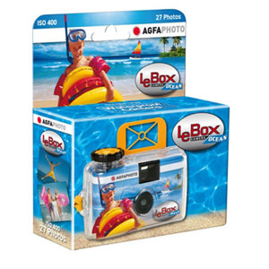 Agfa Photo LeBox Ocean 35mm Waterproof Disposable Camera, 27 Exposure