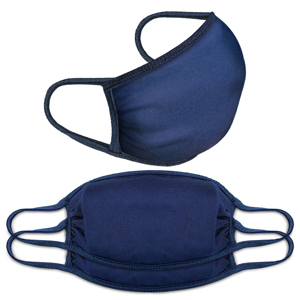 Aleratec Over-Ear Face Mask Mouth Cover, Navy Blue, 3-Pack - Adorama