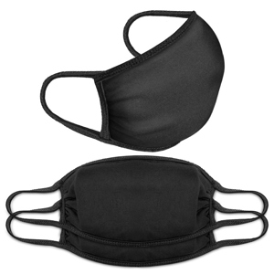 Aleratec Over-Ear Face Mask Mouth Cover, Black, 3-Pack - Adorama