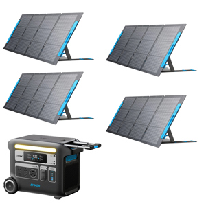 Anker 767 PowerHouse 2400W 2048Wh Power Station with 4x 531 200W Solar ...