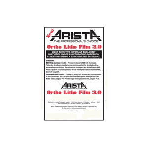 Arista Ortho Litho 8x10" 3.0 Film, 100 Sheets 531811 - Adorama