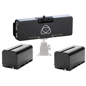 Atomos 8.4V DC Power Station for Sony L Batteries w/2x Atomos 5200mAh ...