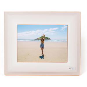 Aura Frames 9.7" High Resolution LED Digital Photo Frame, Ivory Rosegold