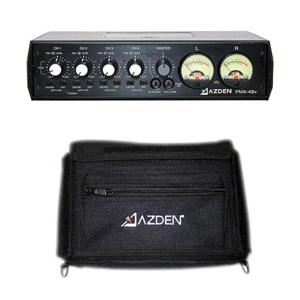 Azden 4 Channel Mic/Line Mixer with USB Digital Audio Output W/Carrying ...