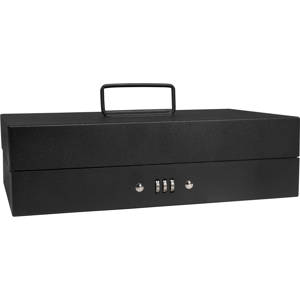 Barska Six-Compartment Cash Box with Bill Holders and Combination Lock