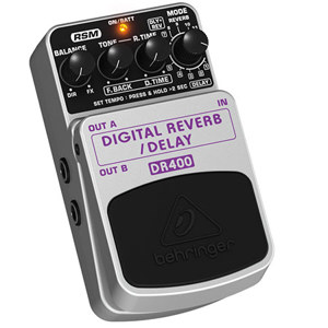 Behringer Digital Reverb/Delay DR400 Stereo Effects Pedal - Adorama