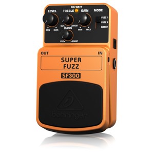 USED Behringer Super Fuzz SF300 3-Mode Distortion Effects Pedal, 1k ...
