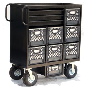 Backstage 7-Crate Set Box Mini Cart with Wheels SB-07 MINI - Adorama
