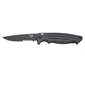 Benchmade Mini-Reflex II Auto 3.17" Serrated Edge Blade Knife, Black Blade
