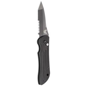 Benchmade Mini Auto-Stryker 2.95" Serrated Edge Blade Knife, Black Blade