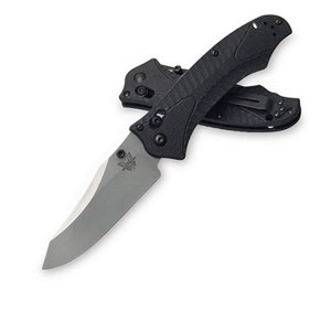 Benchmade Rift AXIS Folding Knife, 3.67" Black Plain Edge Reverse Tanto ...