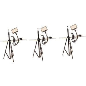 Bescor Grip-183K Gripper Gooseneck Bi-Color 3-Light Kit with 3x Light Stand