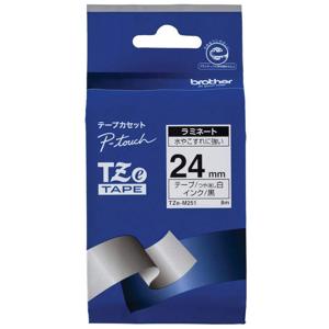 Brother TZe-M251 24mm (0.94") Black on Premium Matte White Labeling ...