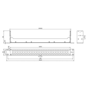 Canare 24 Channel Unloaded Video Jack Panel, 1RU for DVJB Dual Video ...