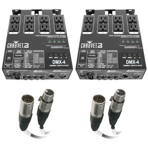 CHAUVET DJ 2x DMX-4 Dimmer/Relay Pack for LED Fixtures With 5' Female ...