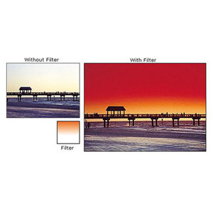 Cokin A663 O2 - Graduated Fluorescent Orange Filter - Hard Edge, 1 1/3 ...
