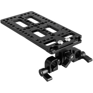 CAMVATE Battery Backboard Cheese Plate, 360deg. Swivel 15mm Rod Clamp ...