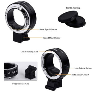 Used Commlite EF Lens to EOS R Camera Adapter with Electronic Iris and AF