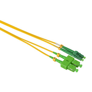 Camplex 9.84' Singlemode Duplex APC SC to APC LC Fiber Optic Patch ...