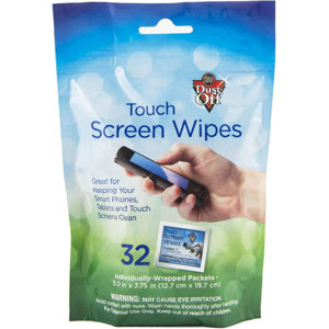 Falcon Dust-Off Touch Screen Wipes, 32 Count Pouch - Adorama