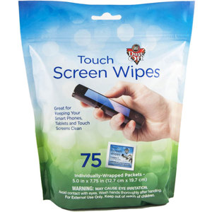 Falcon Dust-Off Touch Screen Wipes, 75 Count Pouch - Adorama