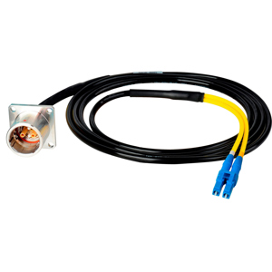 Camplex 50' LEMO PBW to Duplex LC In-Line Fiber Optic External Breakout Cable HF-PBWLC-BO-050