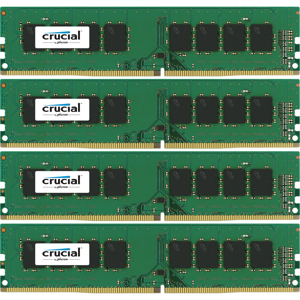 Crucial Technology 64GB (4x 16GB) 288-Pin UDIMM DDR4 (PC4-19200) Module ...