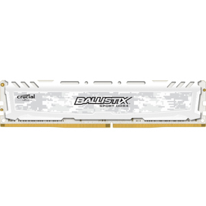 Ballistix Sport LT 8GB Memory Module, Dual Rank, White BLS8G4D26BFSC