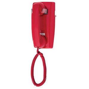 Cortelco 255447VBANDL Wall No Dial Corded Telephone, Red - Adorama