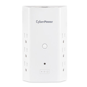 CyberPower P6WUCL 6-Outlet Wall Mount Surge Protector w/USB & Night ...