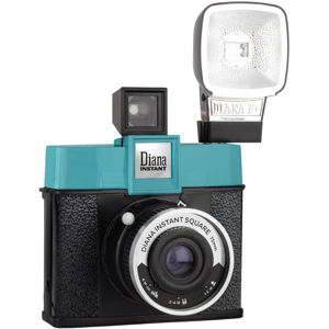 Lomography Diana Instant Square Camera Deluxe Kit, Blue and Black