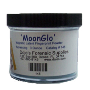 Doje's Forensic MOON GLO Magnetic Fluorescent Latent Print Powder, 3 Oz Jar