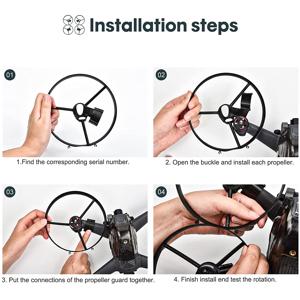 DJI Propeller Guard Set for FPV Drone, Black ST-1109527 - Adorama