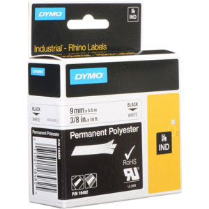 Dymo 18482 3/8 inch RhinoPRO Permanent Polyester Labels 18482