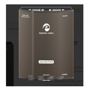 Epiphan VGA Splitter with Booster Amplifier and Ground Loop Isolator