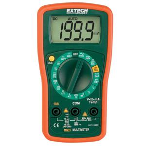 Extech MN35 8 Function Manual Ranging Digital Mini MultiMeter