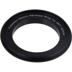 Fotodiox 52mm Filter Thread Macro Reverse Mount Adapter Ring for OM4/3 Cameras