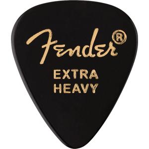 Fender 351 Shape Premium Celluloid Picks, Extra-Heavy, 12-Pack, Black ...