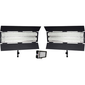FloLight Tungsten LED/Fluorescent 3 Light Kit, 1x MicroBeam 128 and 2x ...